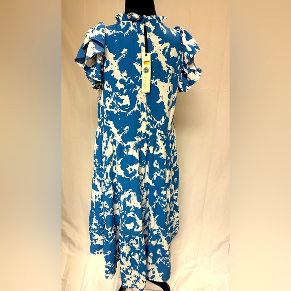 Pinch | Dresses | Nwt Tiered Mid Dress With Ruffled Sleeve Dress | Poshmark